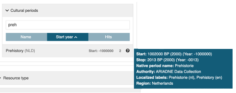 Search by PeriodO Time Periods added to ARIADNE Catalogue – ARIADNE PLUS